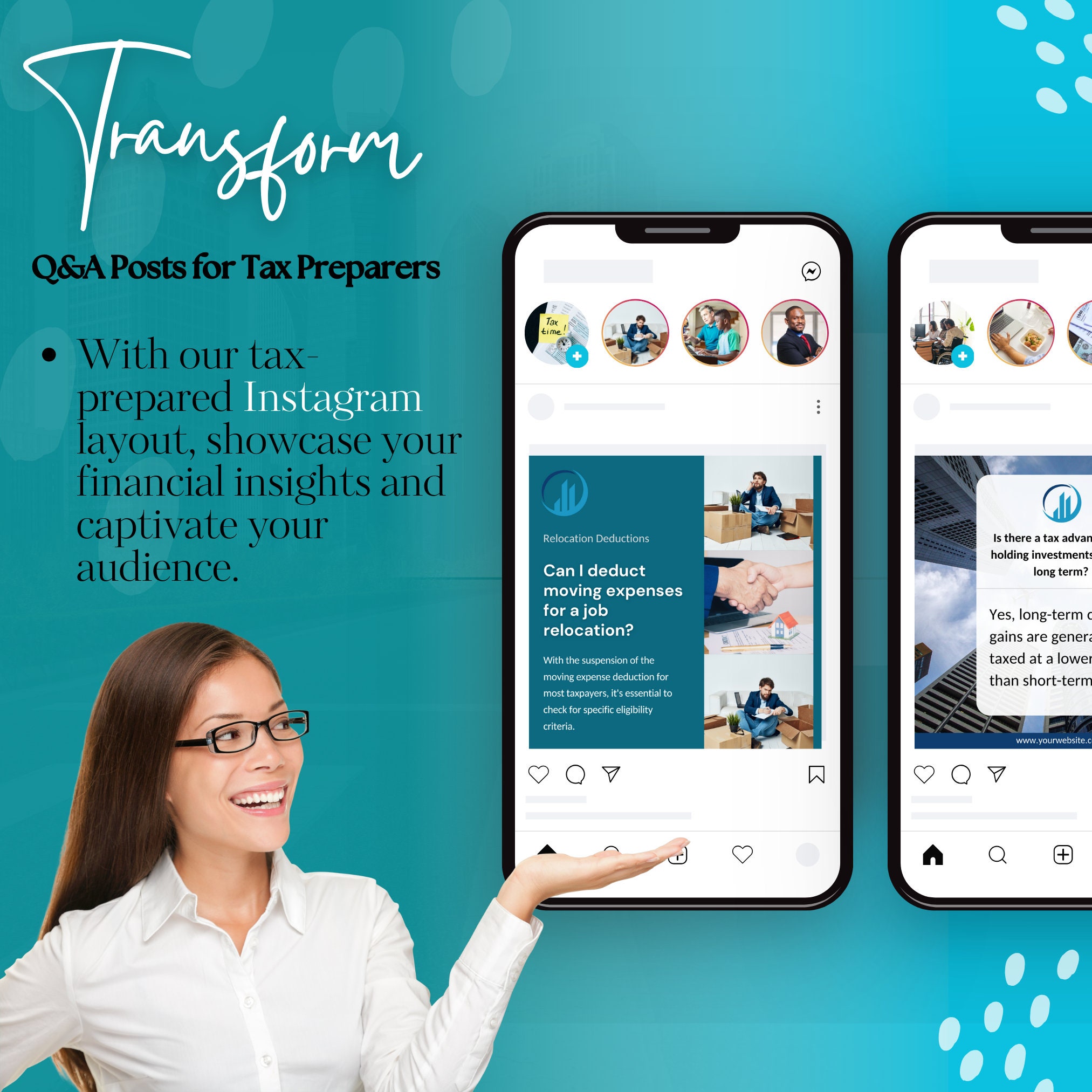 Tax Tips Instagram Template: 46 Q&A Posts (canva Editable) - Etsy