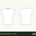 Crew Neck T-shirt - Tech Flats, CAD Flats, Technical Drawing, Fashion ...