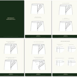 Pants/skirt Opening With Waistband Construction - Tech Flats, CAD Flats ...