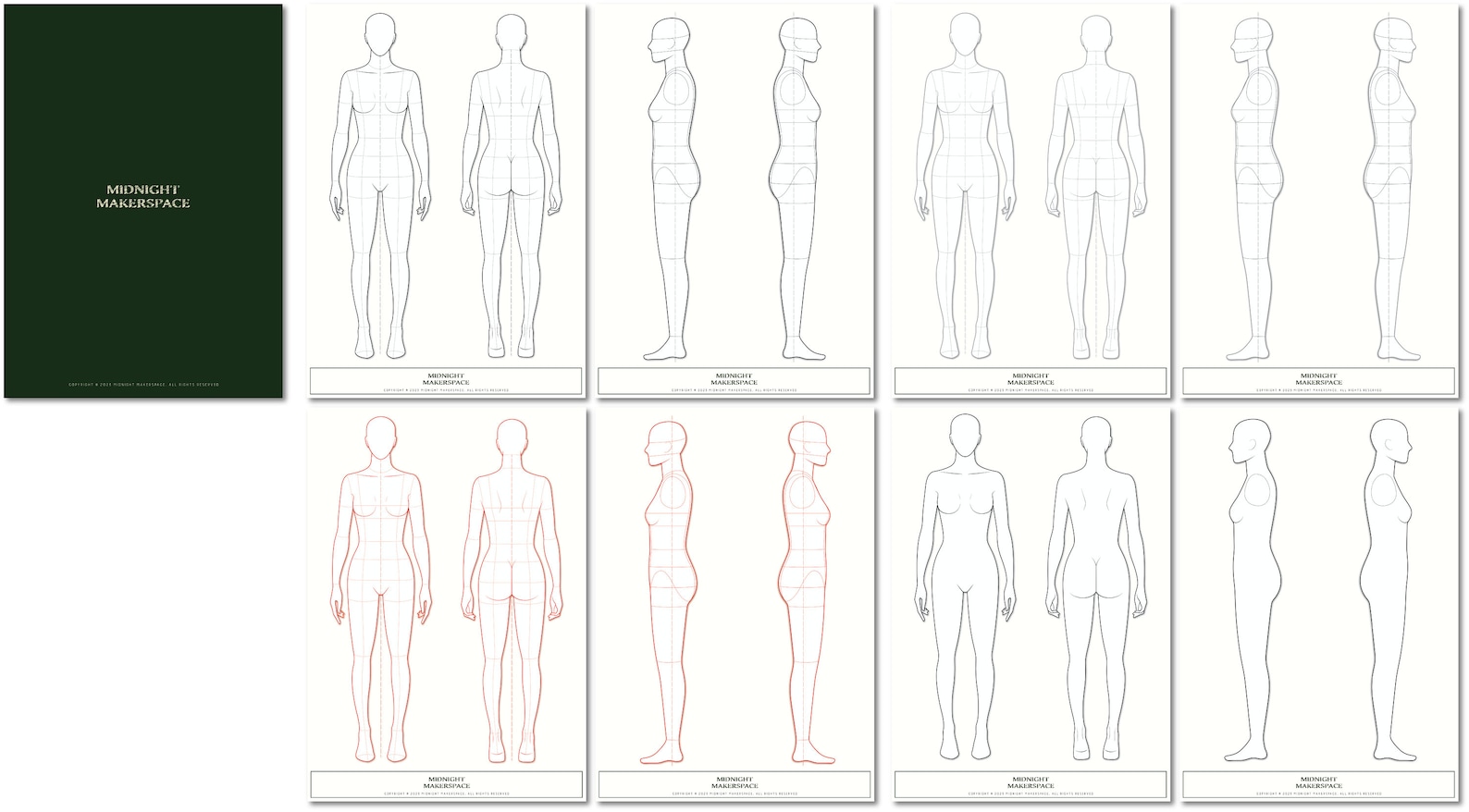 Standard Fashion Female Croqius Template - Fashion Model, Women Model ...