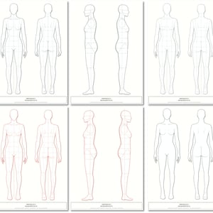 Standard Fashion Female Croqius Template - Fashion Model, Women Model ...