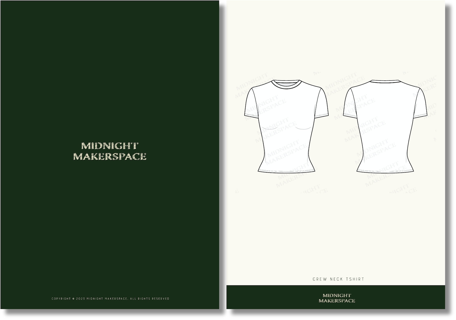 Crew Neck T-shirt - Tech Flats, CAD Flats, Technical Drawing, Fashion ...