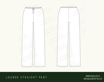 Lounge Long Slip Dress - Tech Flats, CAD Flats, Technical Drawing ...