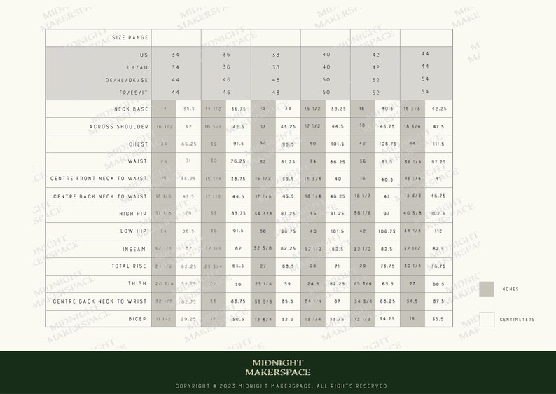 US34-US44 Fashion Male Croquis Template With Size Chart -fashion Model ...