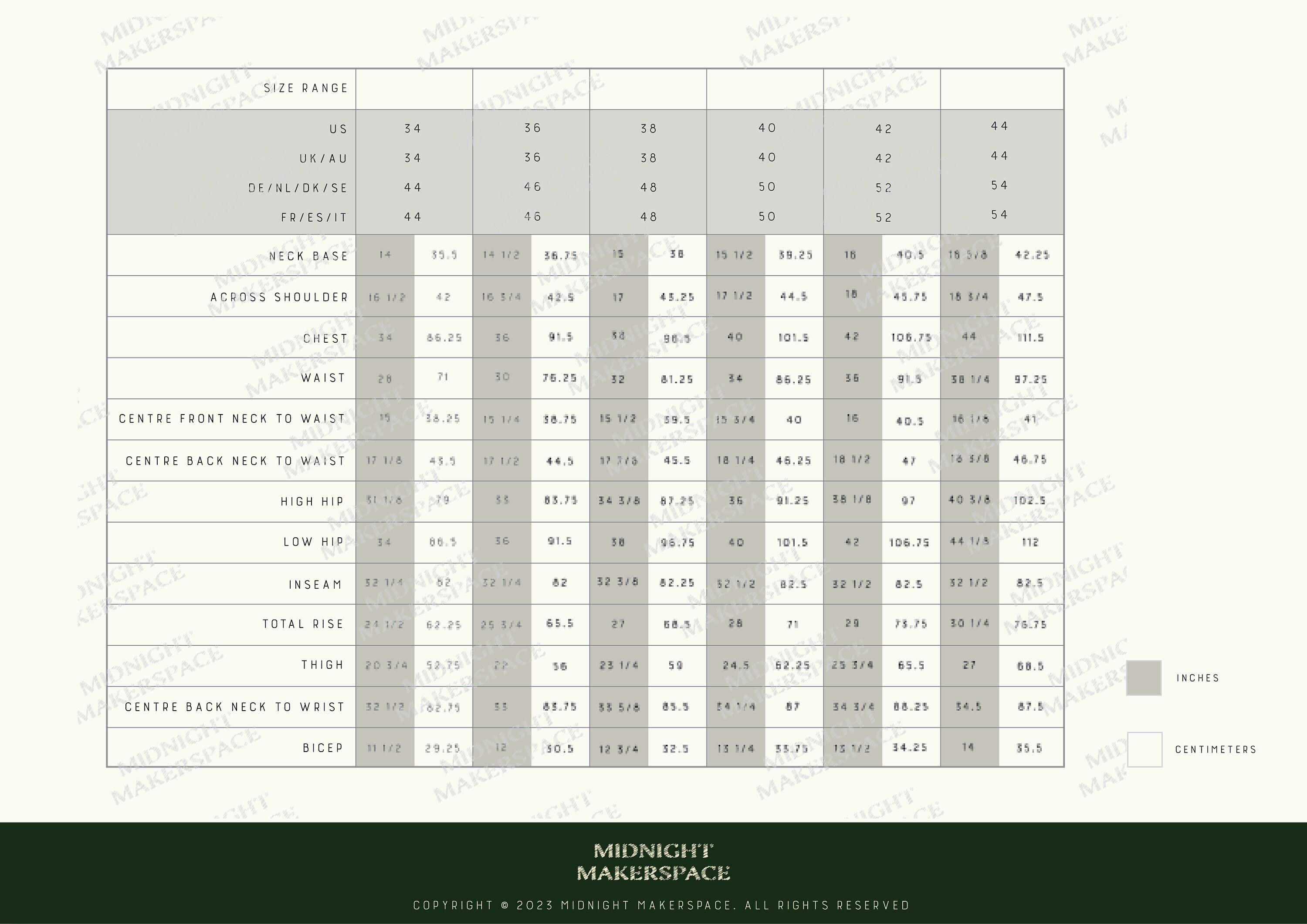 US34-US44 Fashion Male Croquis Template With Size Chart -fashion Model ...