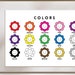 Colors Poster, Colors With Flowers, Montessori Poster, Colors Printable ...