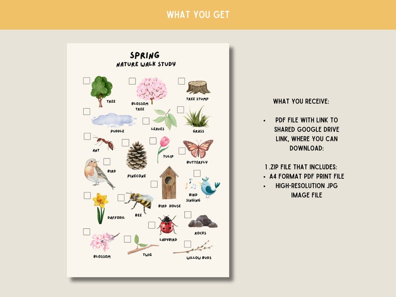 Spring Nature Walk, Spring Scavenger Hunt, Nature Scavenger Hunt ...