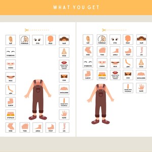 Body Parts Matching Activity Printable, Busy Book Pages, Toddler ...