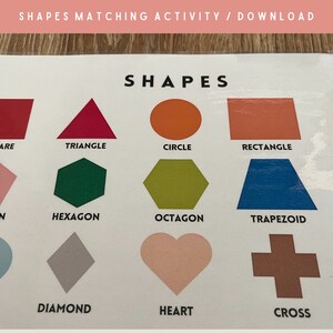 Shapes Matching Activity, Learning Shapes, Toddler Busy Book, Toddler ...
