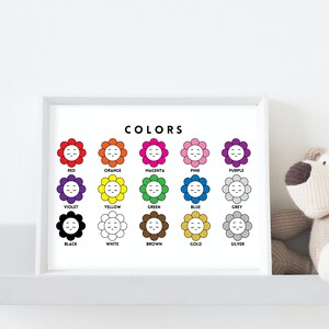 Color Matching Game, Flowers Matching, Montessori Activity, Colors ...