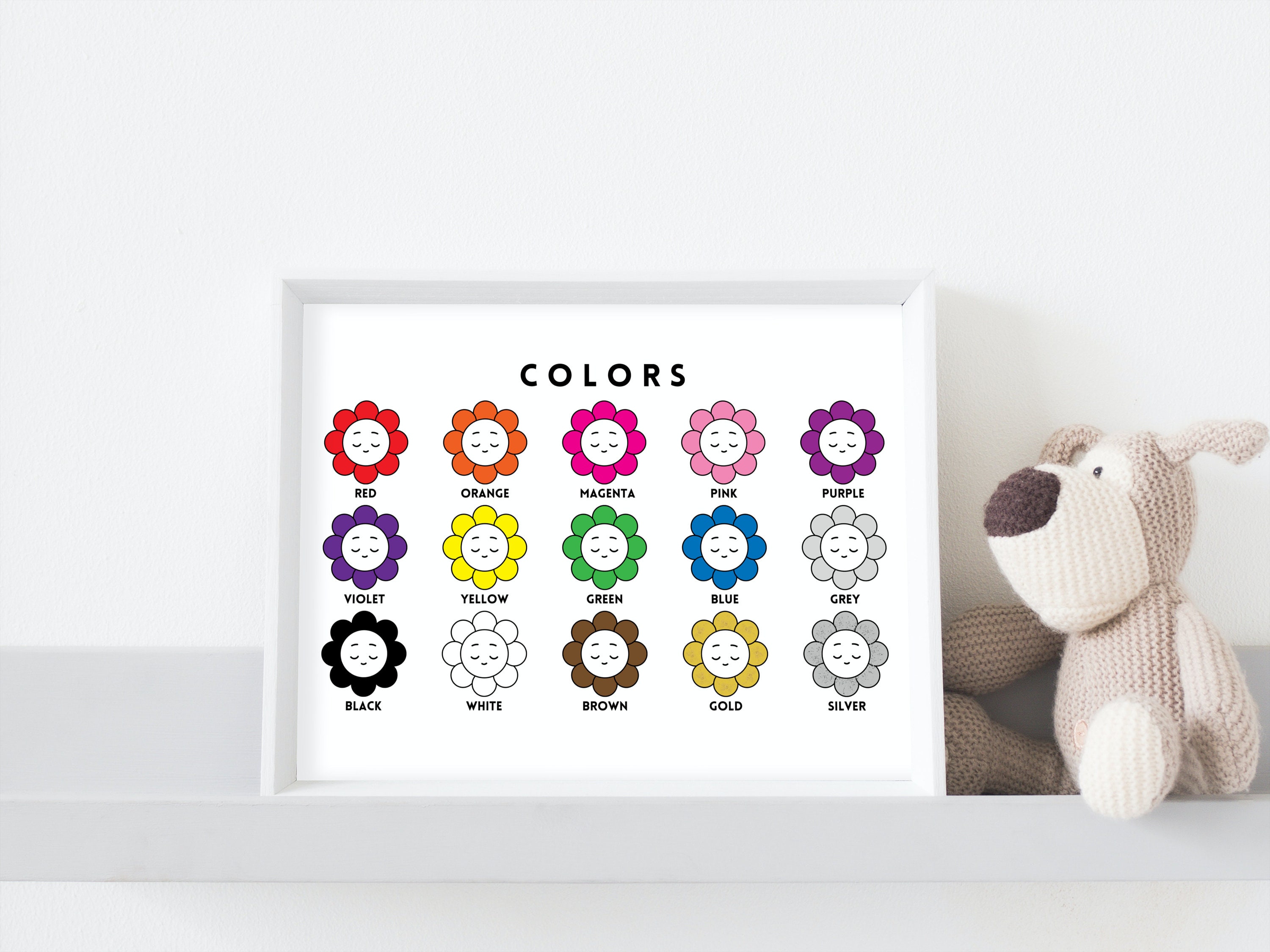Color Matching Game, Flowers Matching, Montessori Activity, Colors ...