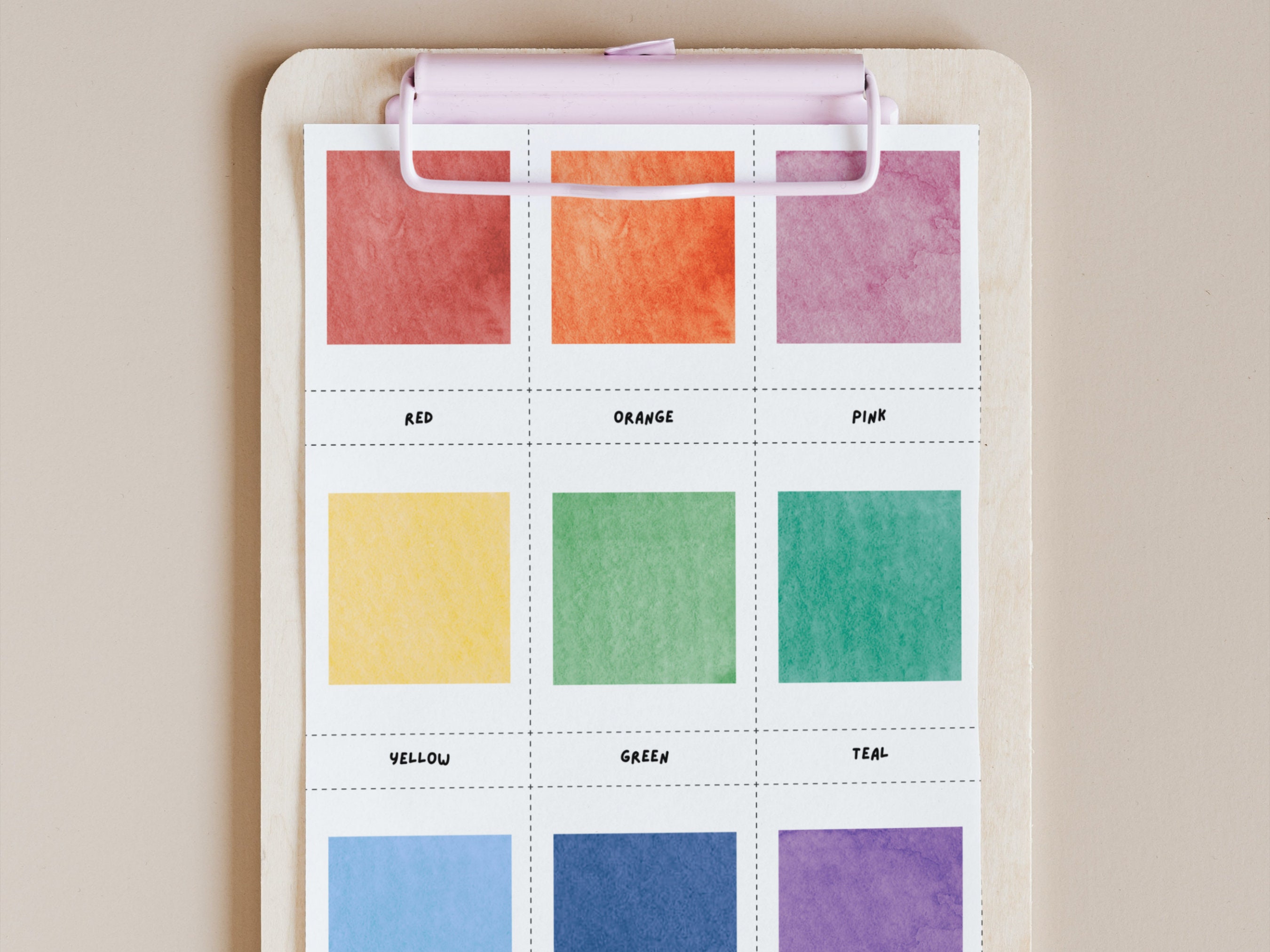 13 Color Cards, Preschool Cards, Montessori Flashcards, Educational ...