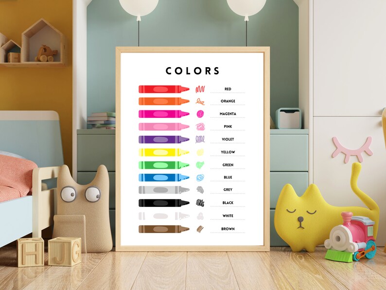 Color Matching Color Poster Color Learning Printable Busy - Etsy