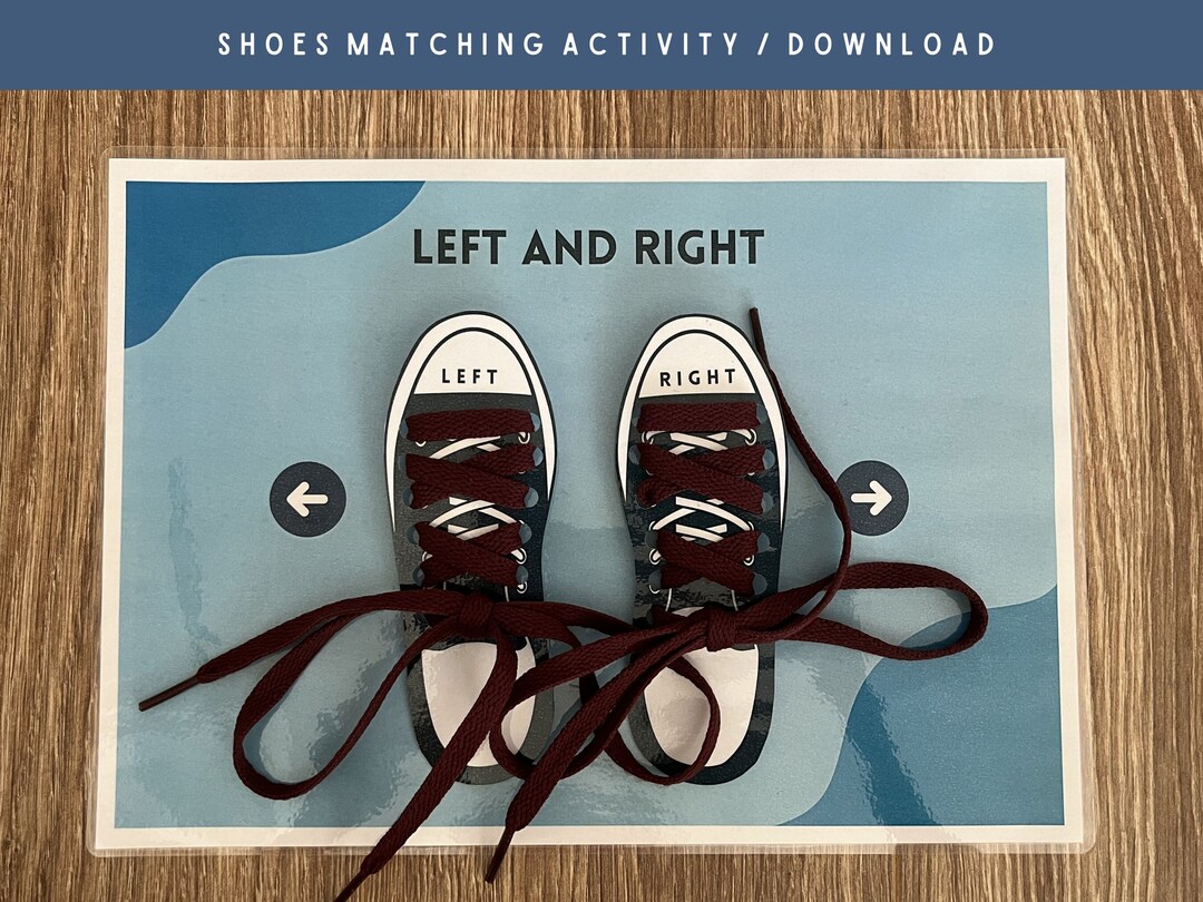 Tie Shoe Laces Printable, Shoe Lace Activity, Shoe Tying Practice, Tie ...