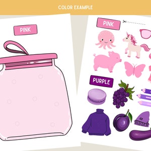 11 Color Matching Jars, Color Sorting Jars, Color Sorting Game, Color ...