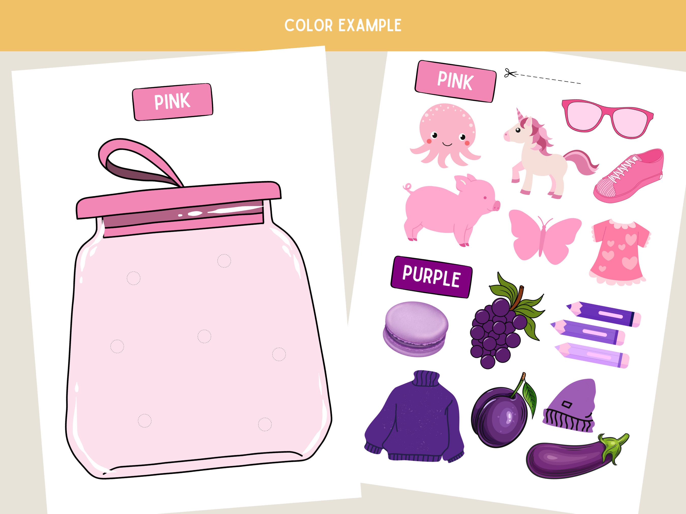 11 Color Matching Jars, Color Sorting Jars, Color Sorting Game, Color ...