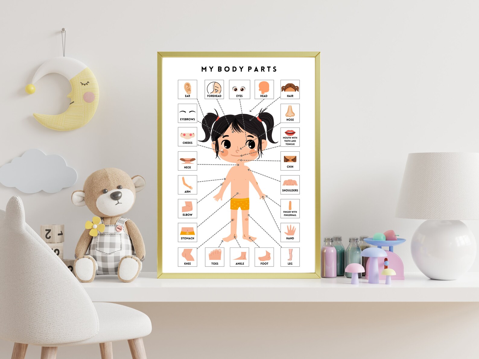 Body Parts Matching Activity Printable, Busy Book Pages, Toddler ...