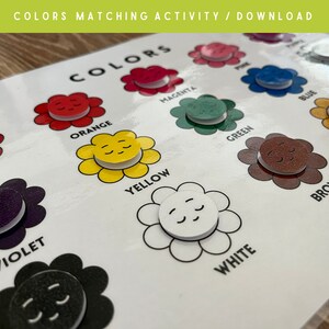 Color Matching Game, Flowers Matching, Montessori Activity, Colors ...