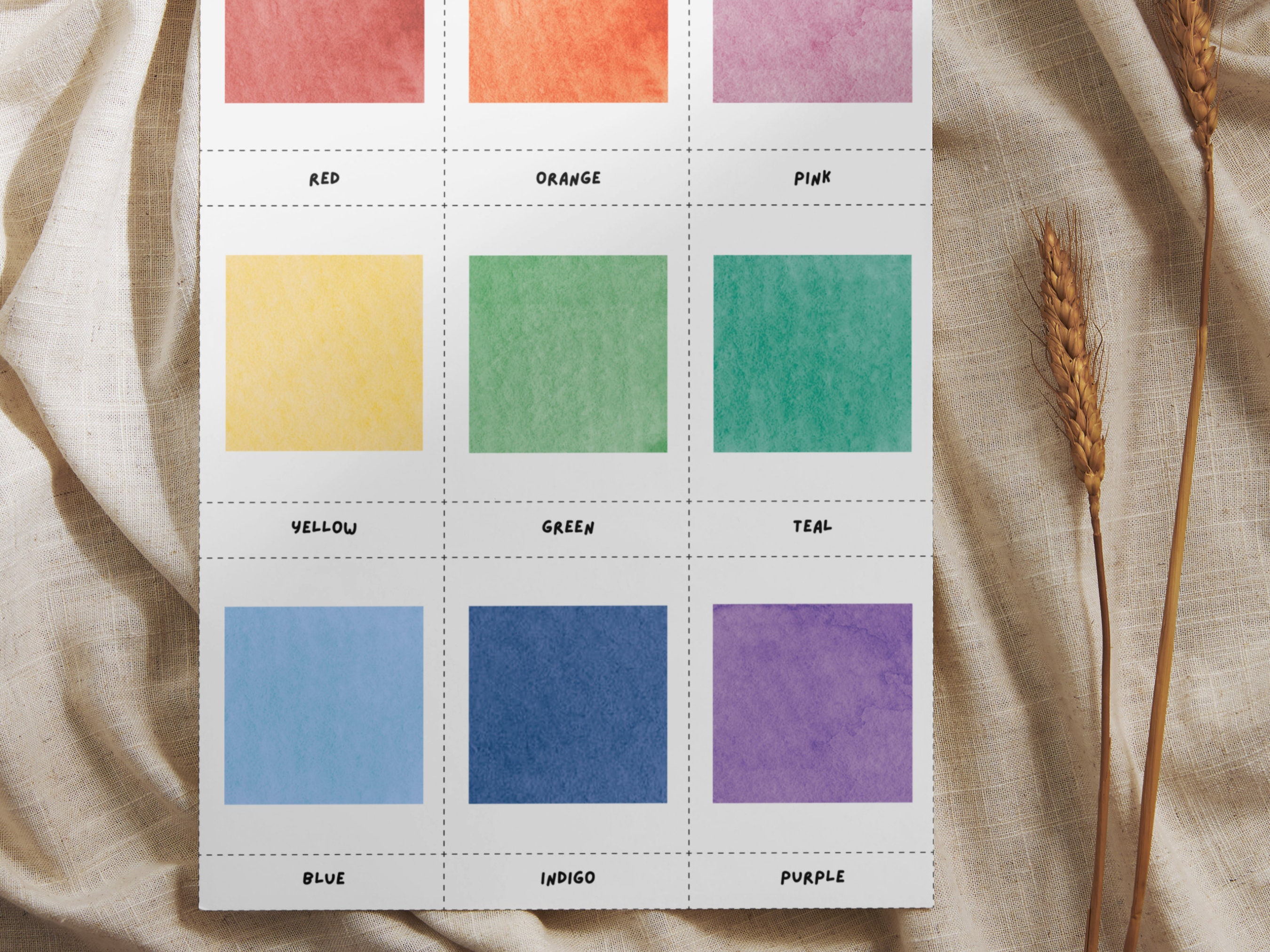 13 Color Cards, Preschool Cards, Montessori Flashcards, Educational ...