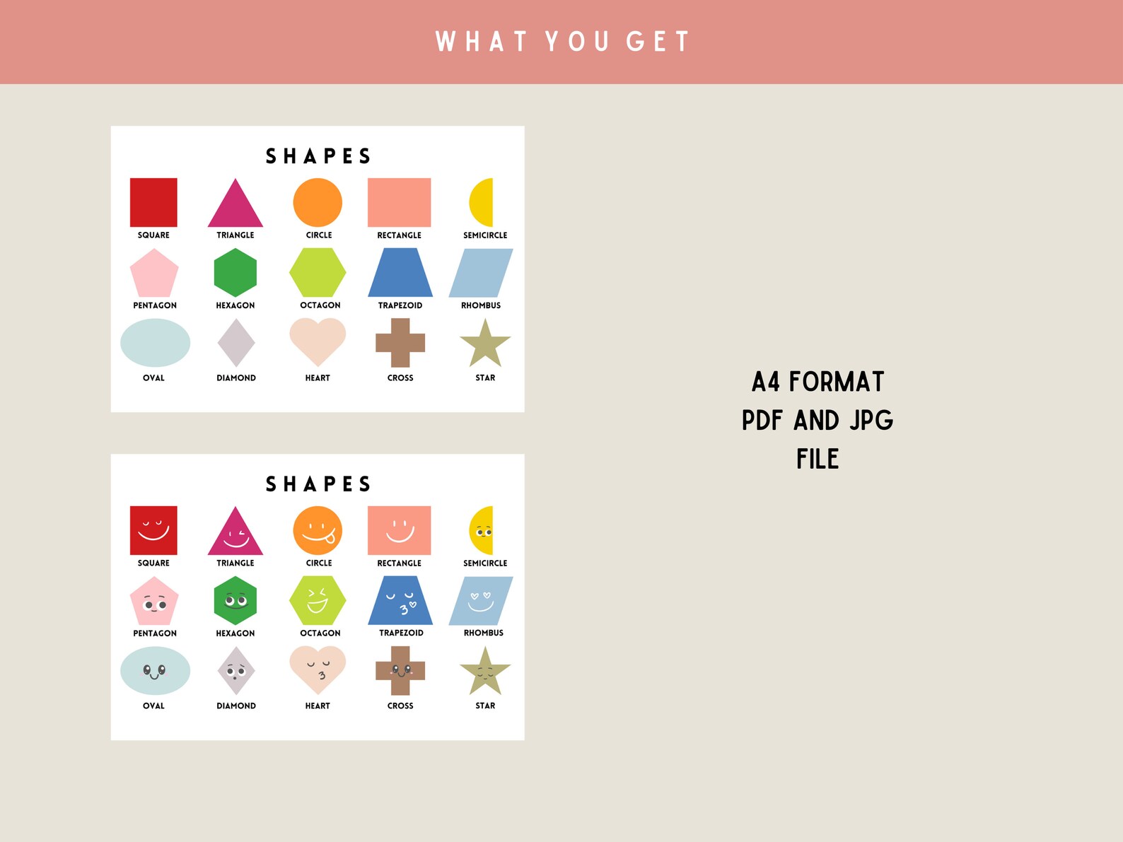 Shapes Poster, Montessori Shapes, Shapes Wall Art, Shapes Art Print ...