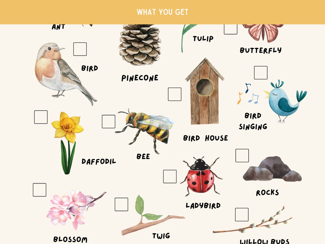 Spring Nature Walk, Spring Scavenger Hunt, Nature Scavenger Hunt ...