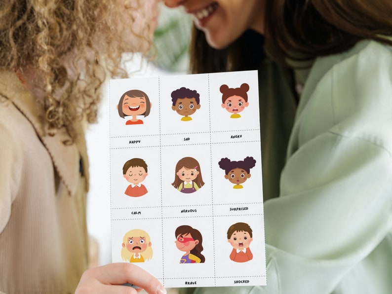 Feelings Cards, Emotions Flash Cards, Montessori Cards, Feelings Print ...