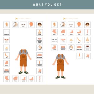 Body Parts Matching Activity Printable, Busy Book Pages, Toddler ...