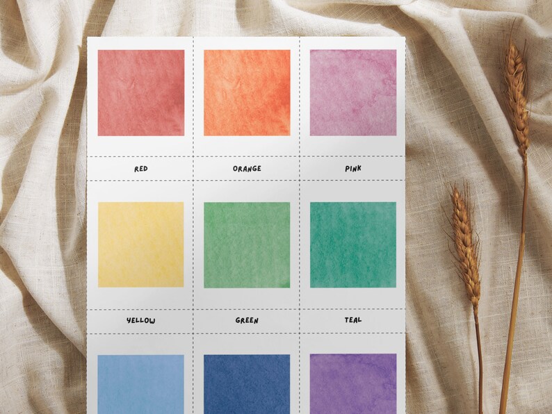 13 Color Cards Preschool Cards Montessori Flashcards - Etsy