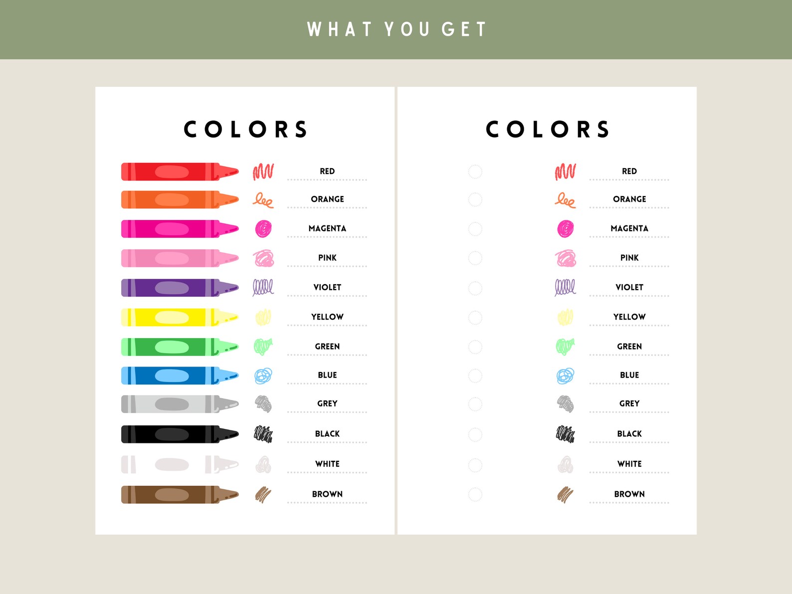 Color Matching Activity Printable, Busy Book Pages, Toddler Learning ...