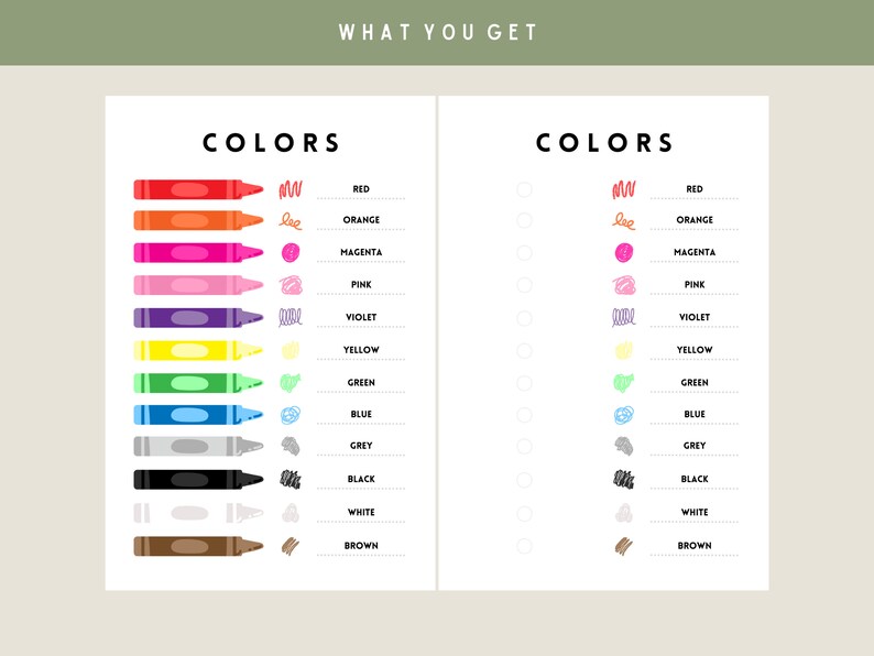 Color Matching Activity Printable, Busy Book Pages, Toddler Learning ...