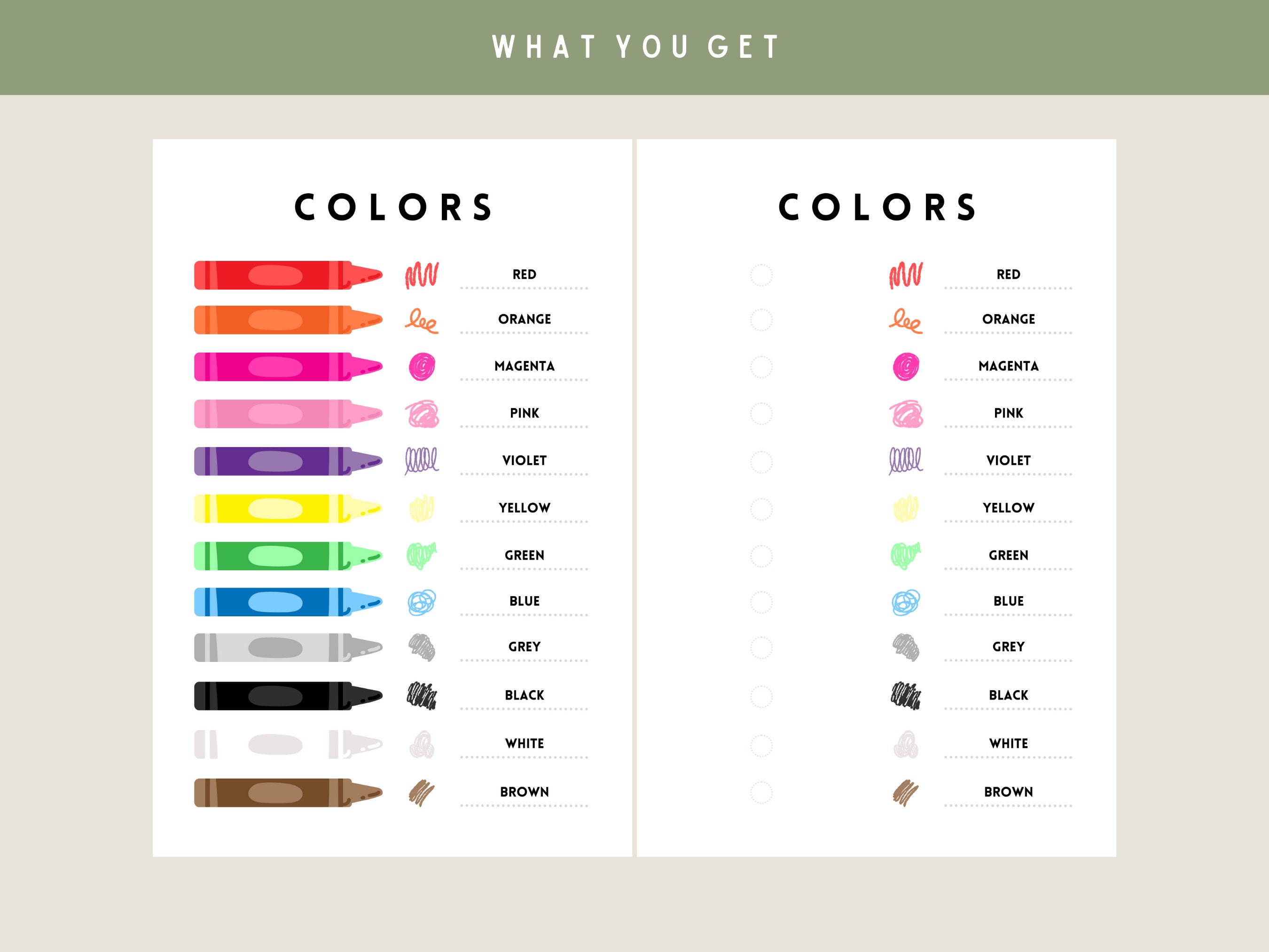 Color Matching Activity Printable, Busy Book Pages, Toddler Learning ...