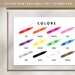 Color Matching Poster, Crayons Wall Art, Montessori Poster, Color ...