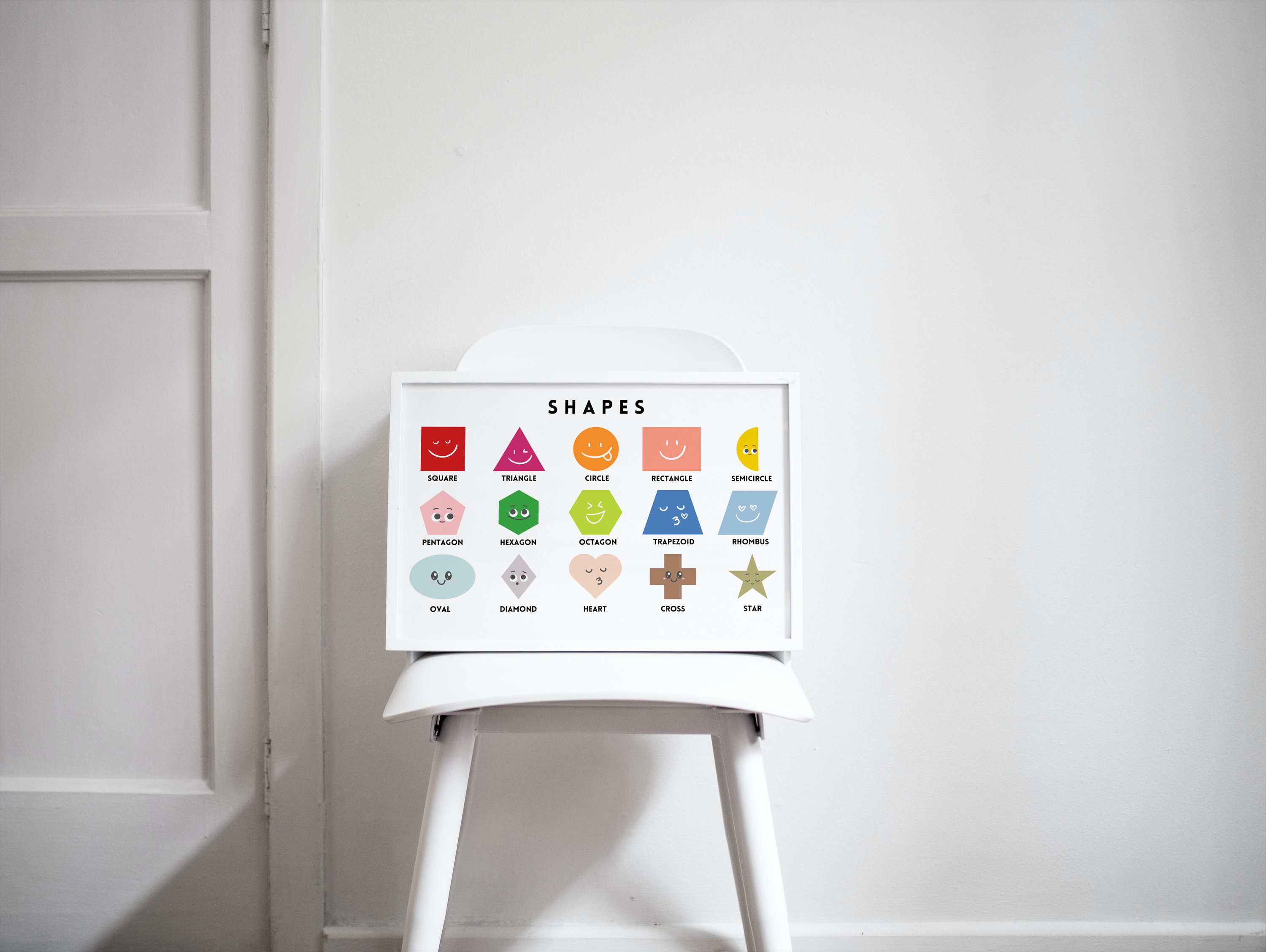 Shapes Poster, Montessori Shapes, Shapes Wall Art, Shapes Art Print ...