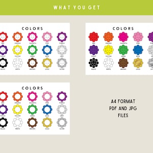 Colors Poster, Colors With Flowers, Montessori Poster, Colors Printable ...