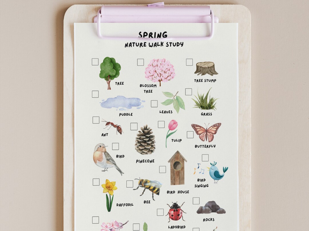 Spring Nature Walk, Spring Scavenger Hunt, Nature Scavenger Hunt ...