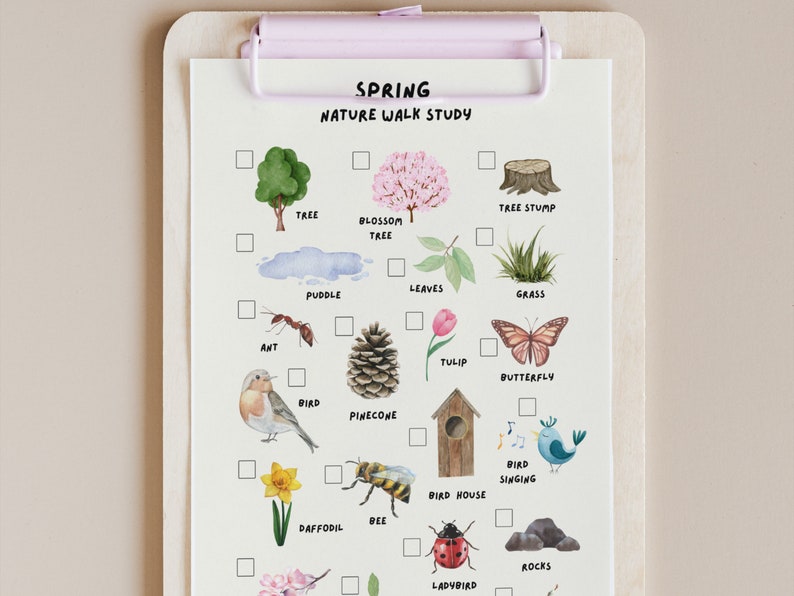 Spring Nature Walk, Spring Scavenger Hunt, Nature Scavenger Hunt ...