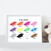 Color Matching Poster, Crayons Wall Art, Montessori Poster, Color ...