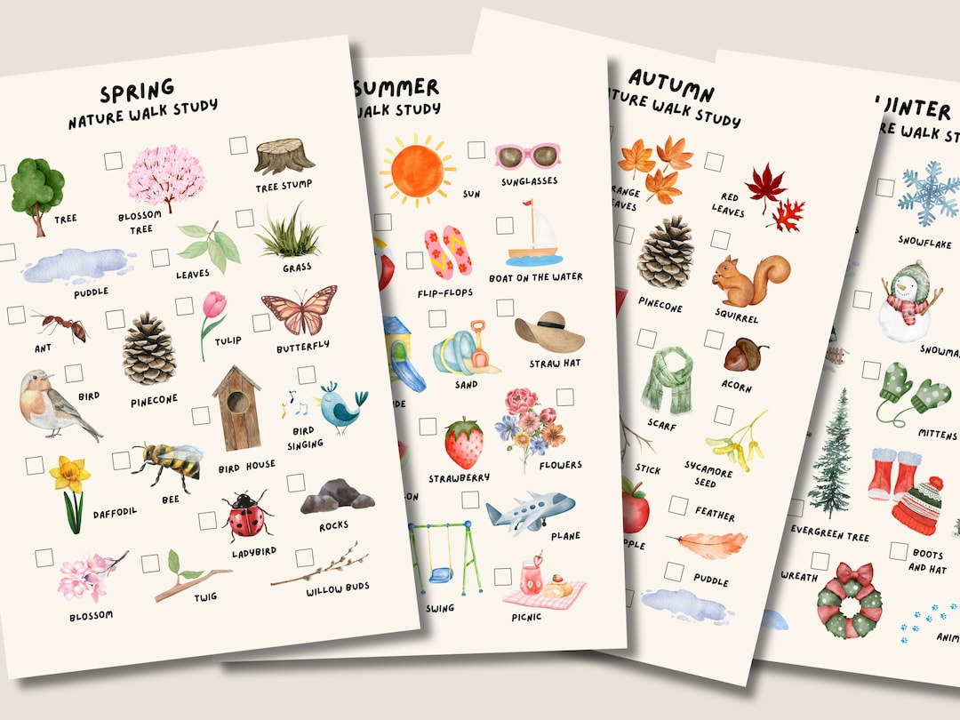 Nature Walk Bundle, All Seasons Bundle, Outside Walk, Montessori ...