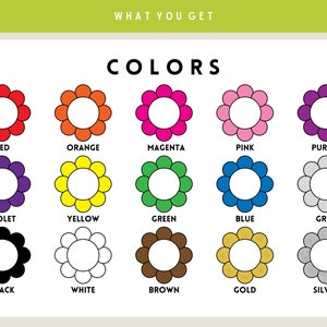 Color Matching Game, Flowers Matching, Montessori Activity, Colors ...