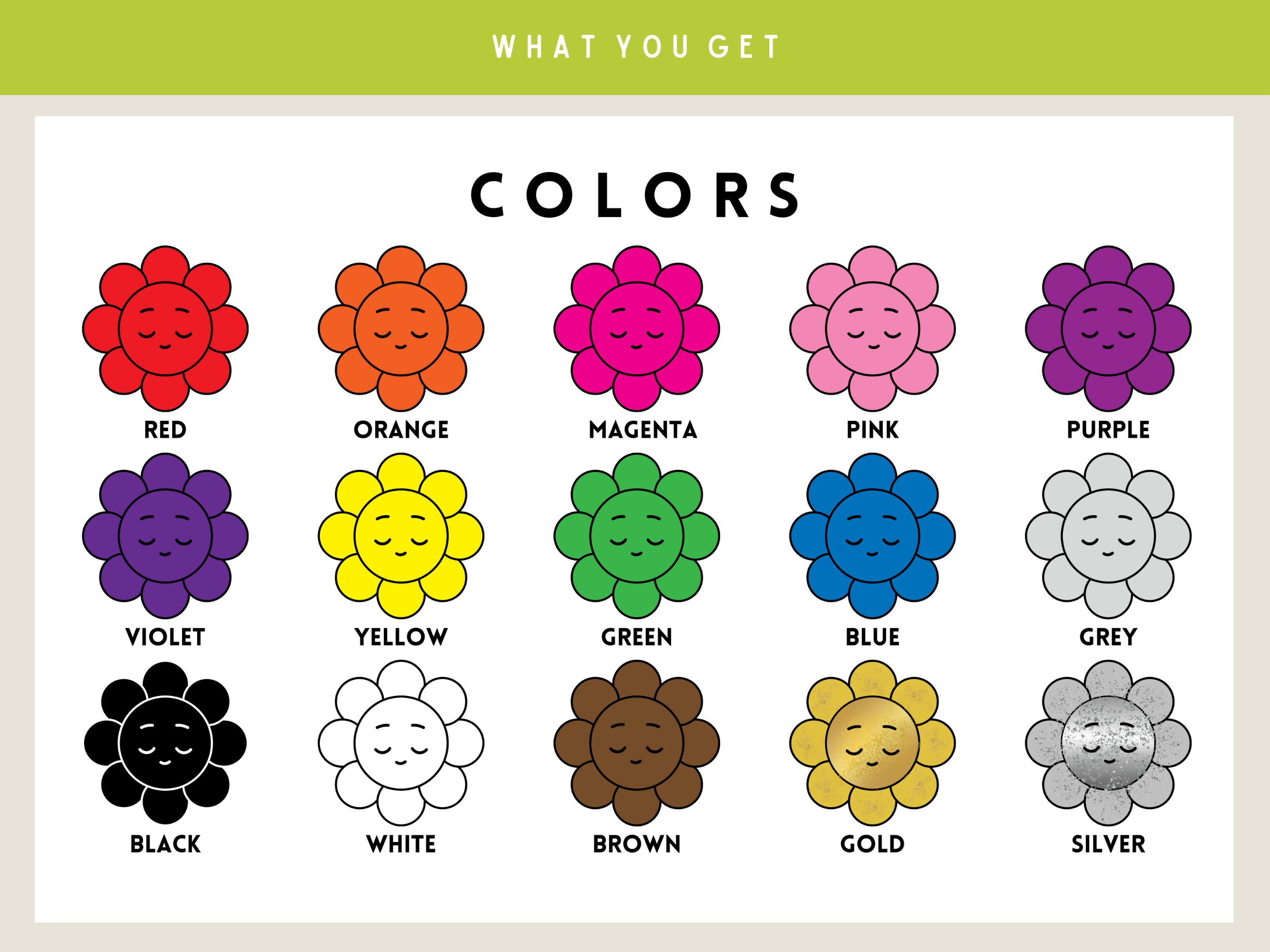 Color Matching Game, Flowers Matching, Montessori Activity, Colors ...