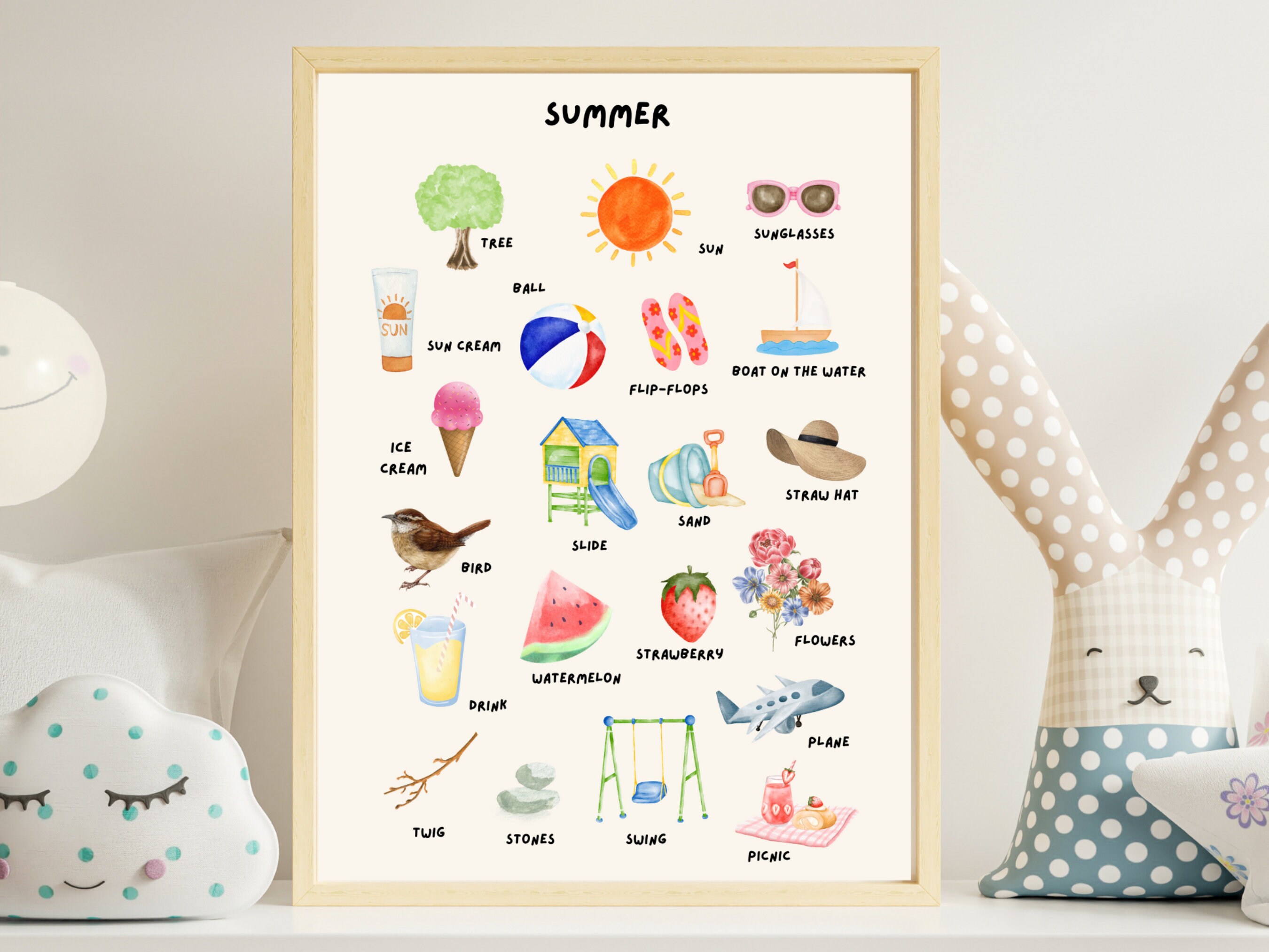 The Four Seasons Wall Art Print, Seasons Printable, Kids Wall Art ...