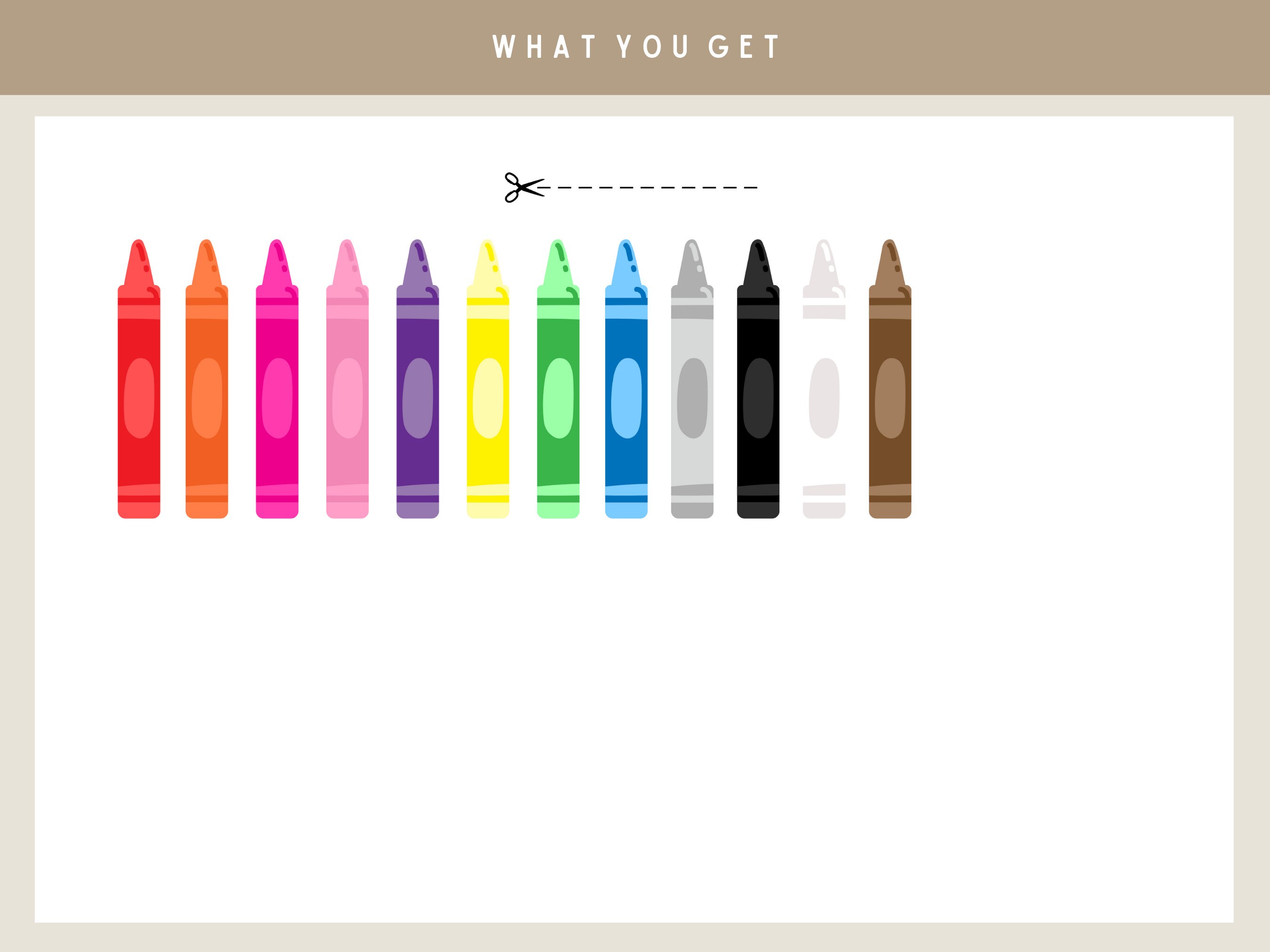 Color Matching Game, Crayons Matching, Montessori Activity, Color ...