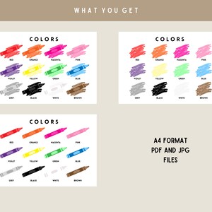 Color Matching Poster, Crayons Wall Art, Montessori Poster, Color ...