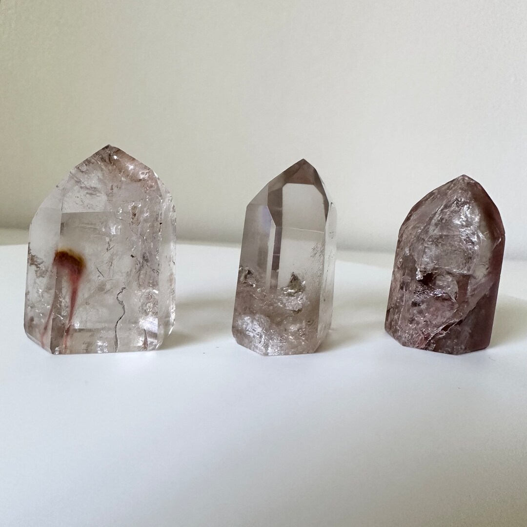 Amphibole Quartz Towers Angel Phantom Crystal Points Natural - Etsy