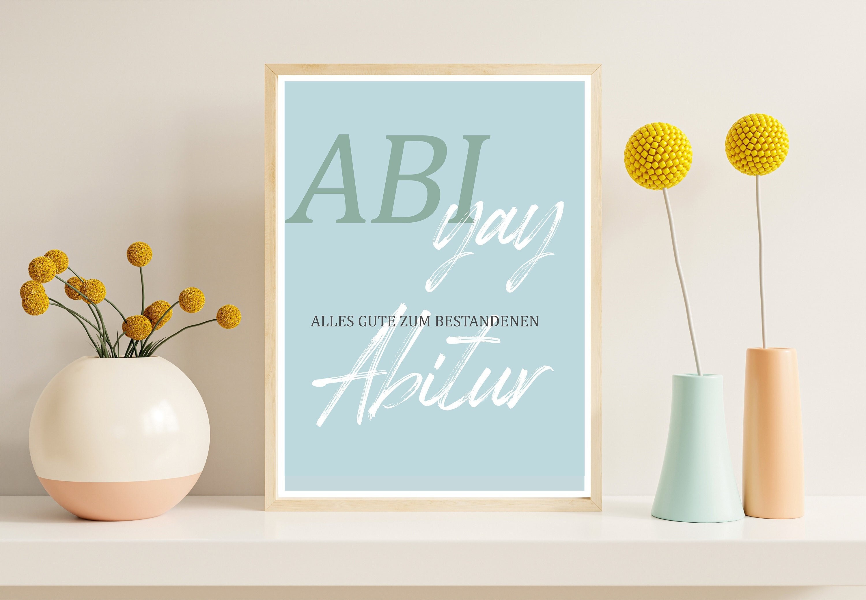 Abitur Yay Glückwunsch Poster/karte A4 ABI Als Download - Etsy