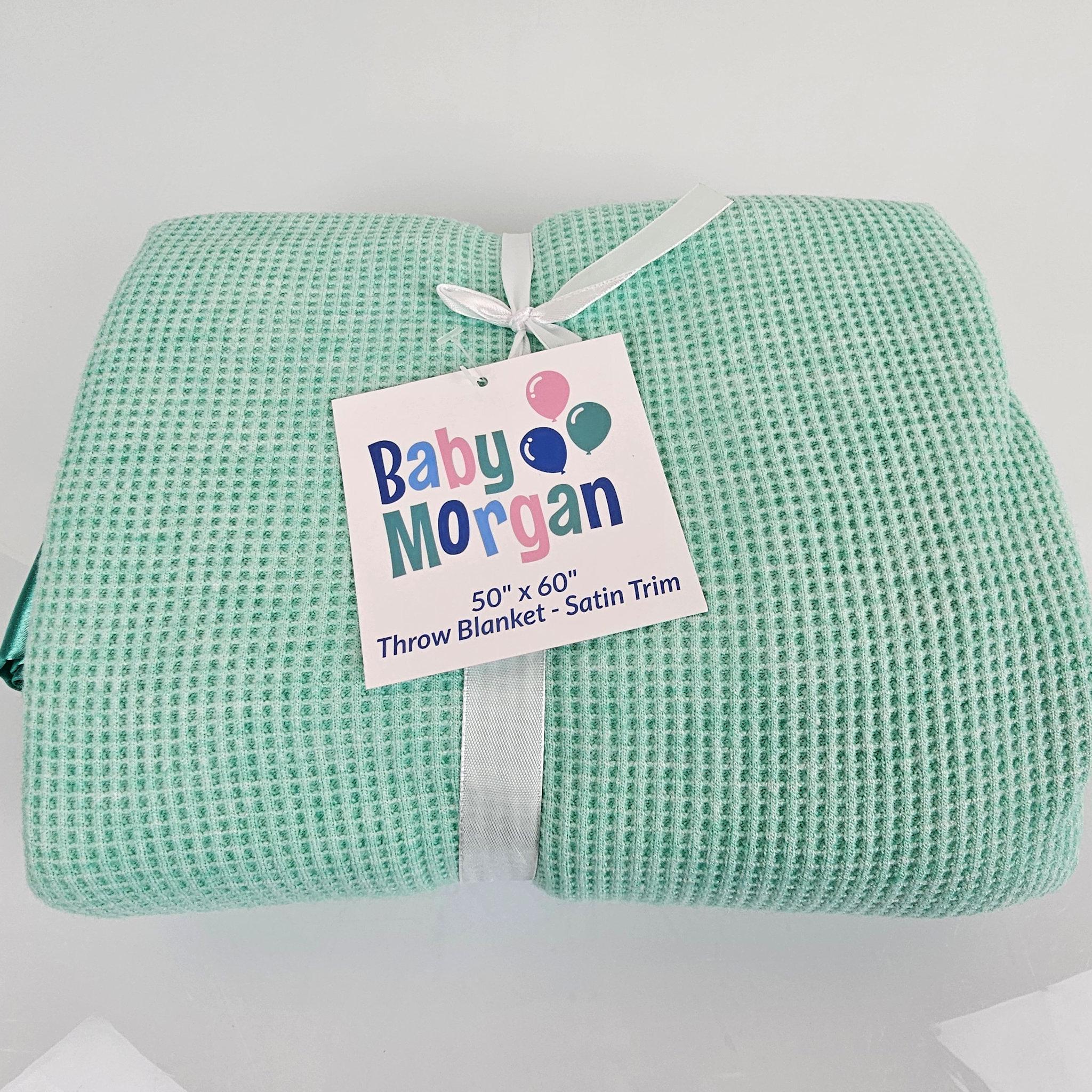 Baby Morgan Thermal Waffle Weave Blanket Nylon or Satin Silky Satiny ...