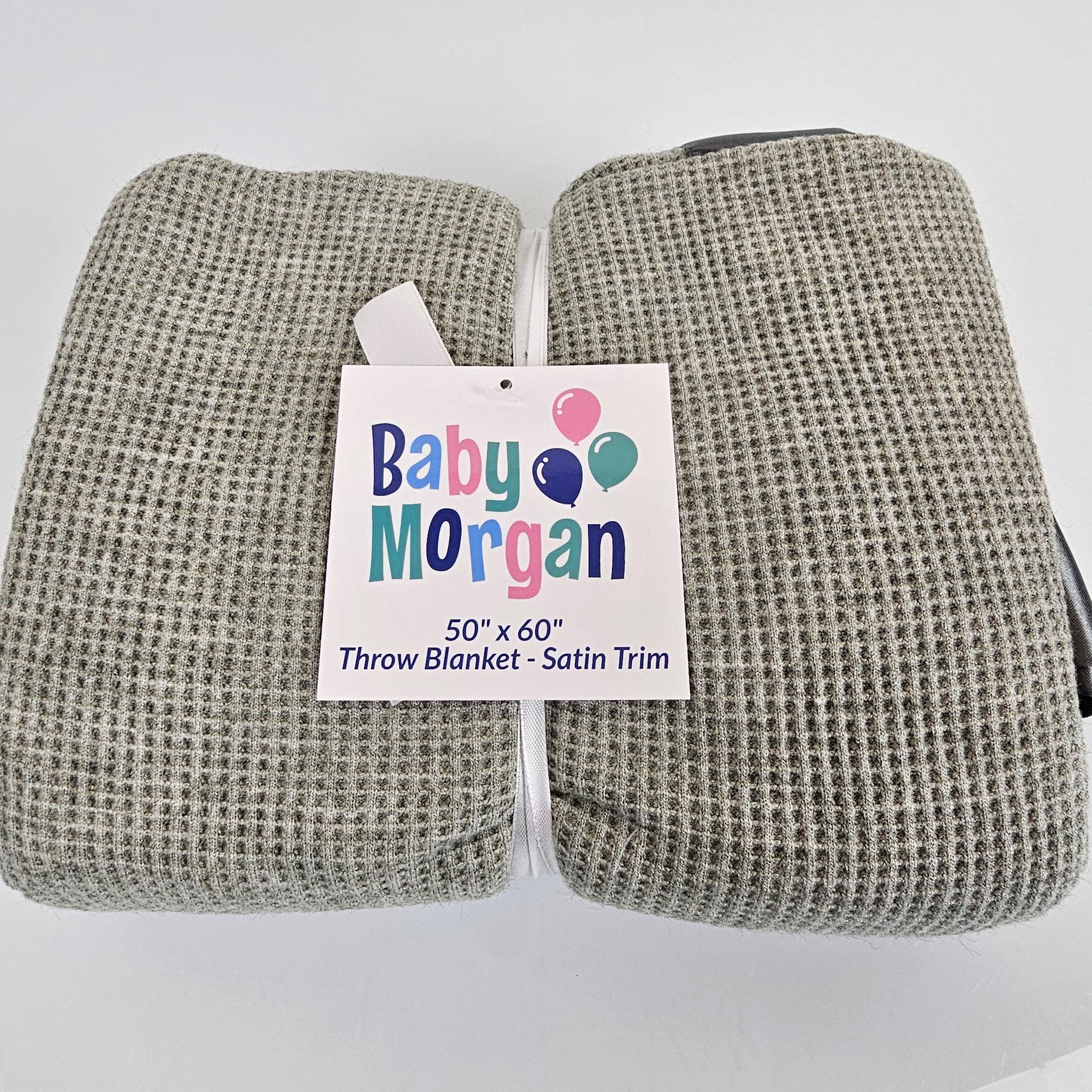 Baby Morgan Thermal Waffle Weave Blanket Nylon or Satin Silky Satiny ...