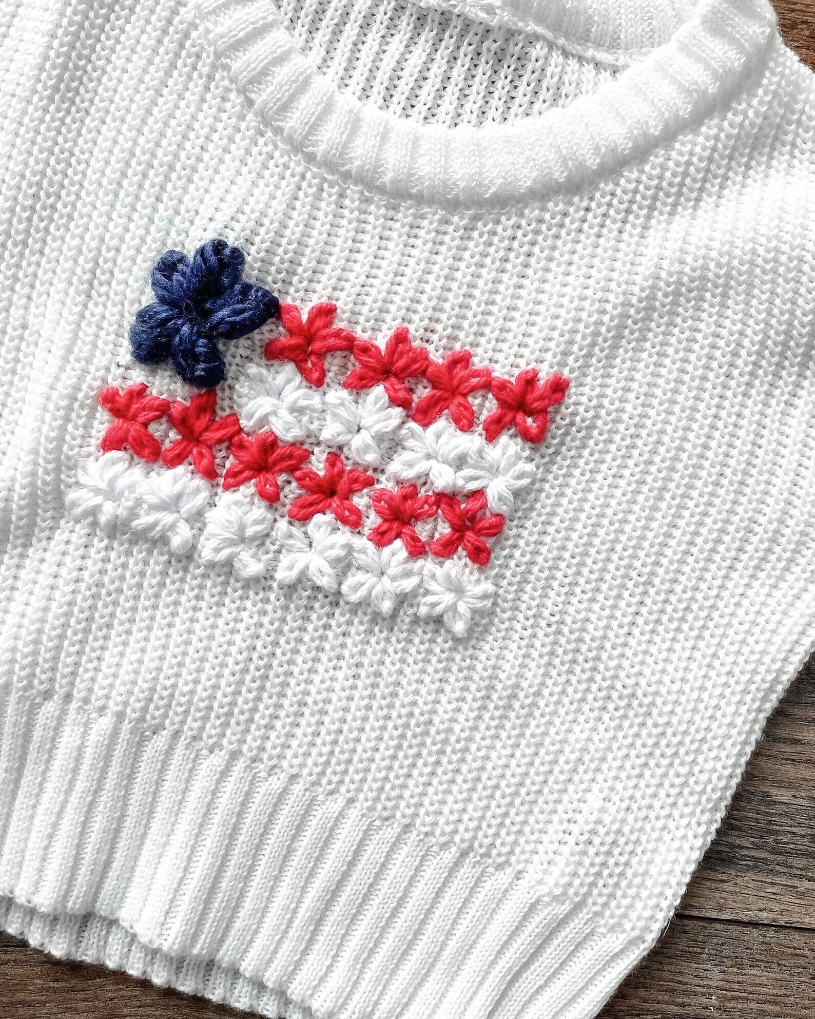 AMERICAN Theme Hand Knit Sweater *customized Name Available* - Etsy