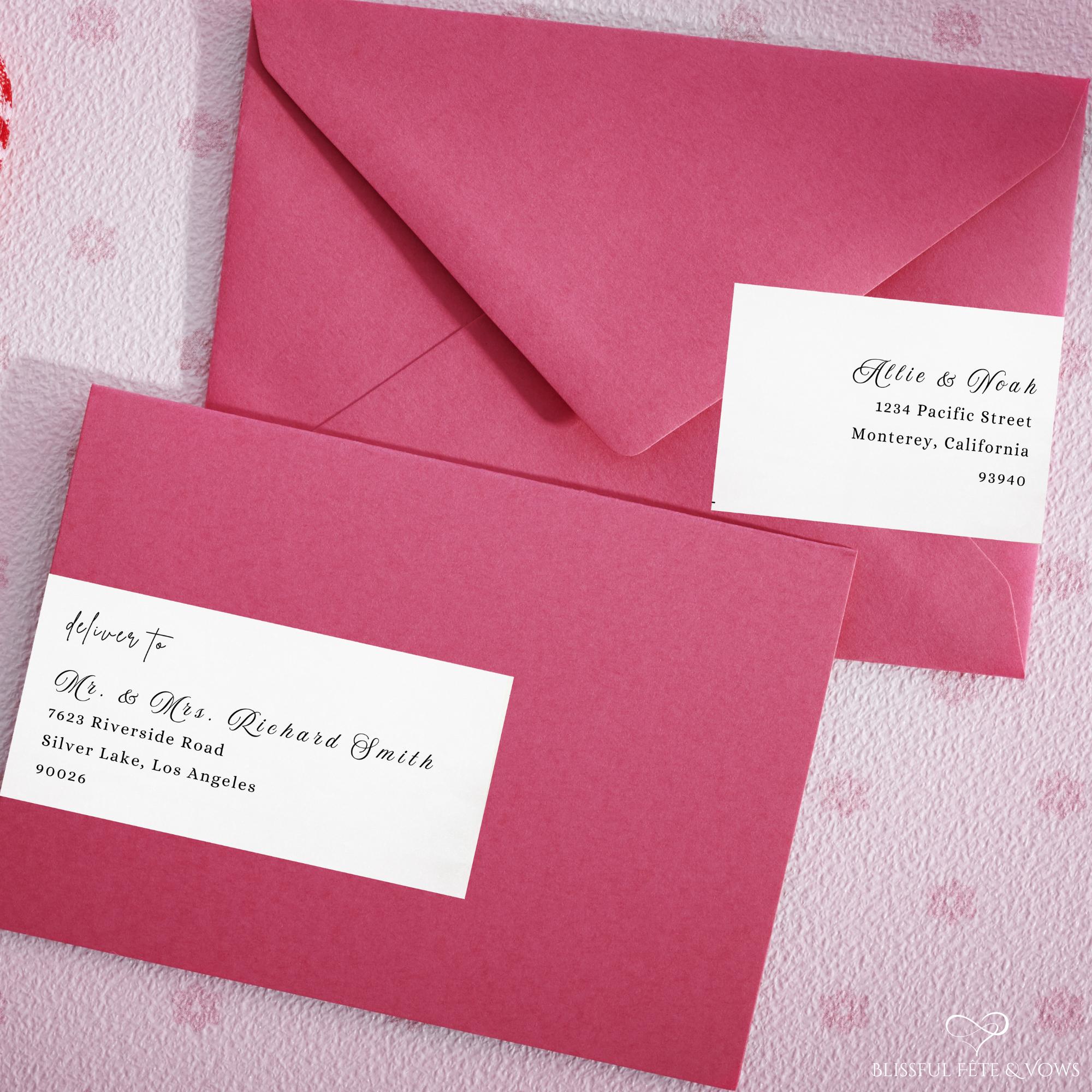 Editable Canva Wedding Guest Address Labels, Wrap Around Address Labels ...