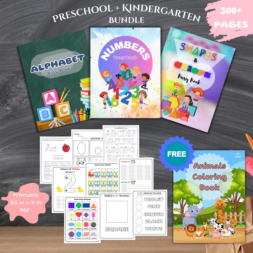 Preschool Busy Book Kindergarten Busy Book Toddler Busy Book Printable ...